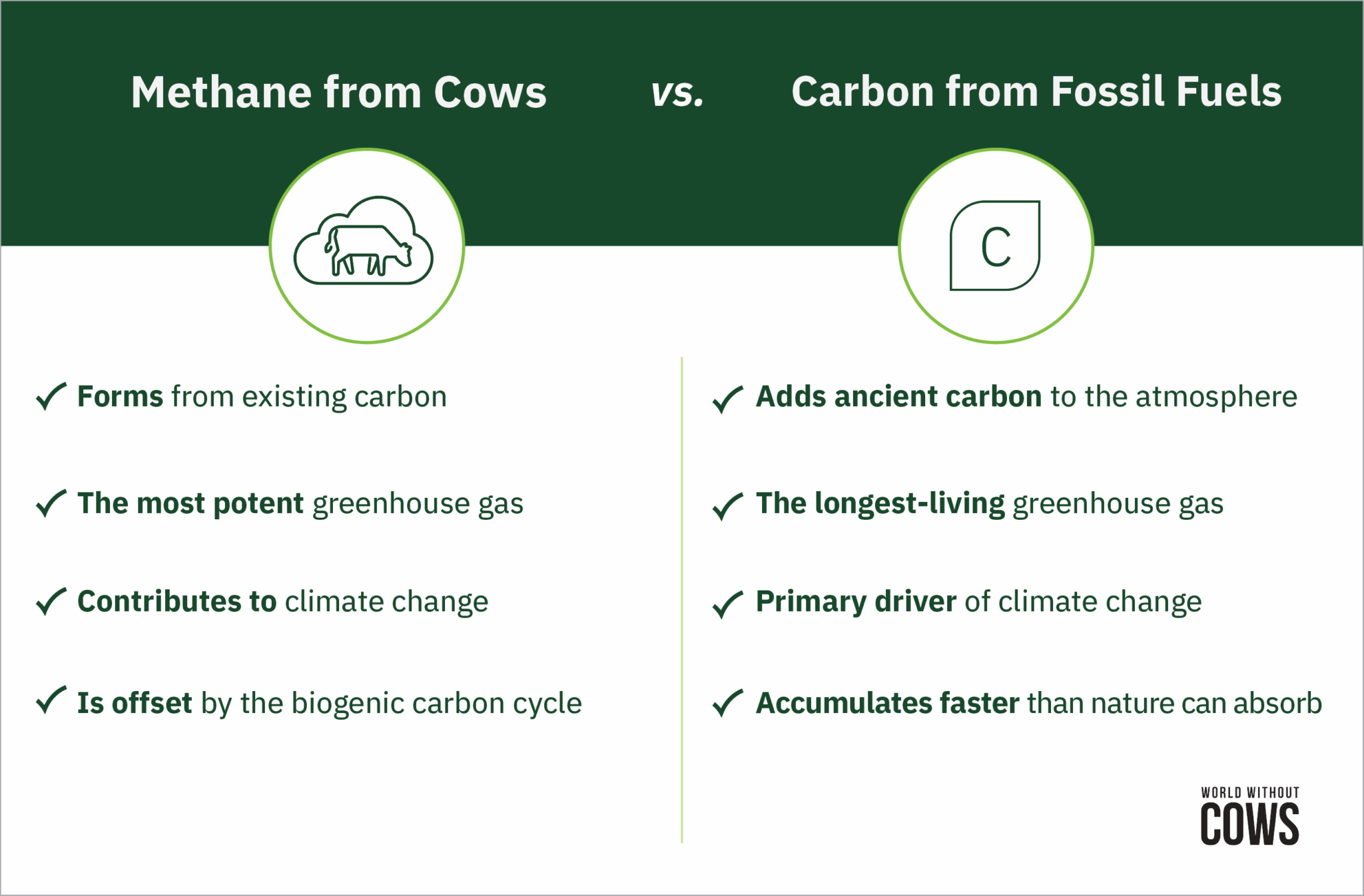 The difference between methane from cows and carbon dioxide from fossil ...